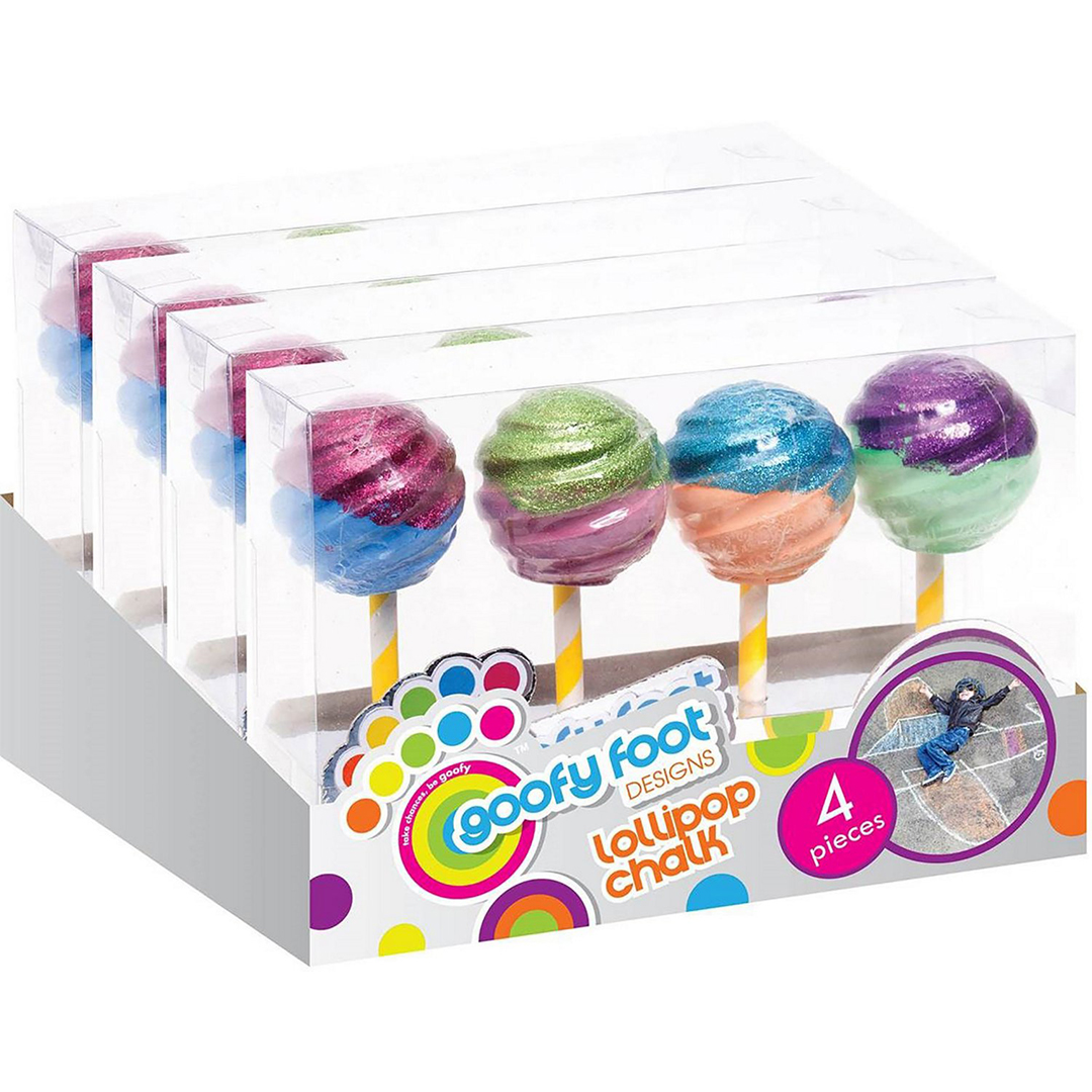 Buy Goofy Foot Glitter Dipped Lollipop Chalk 4 Piece Pack Online ...