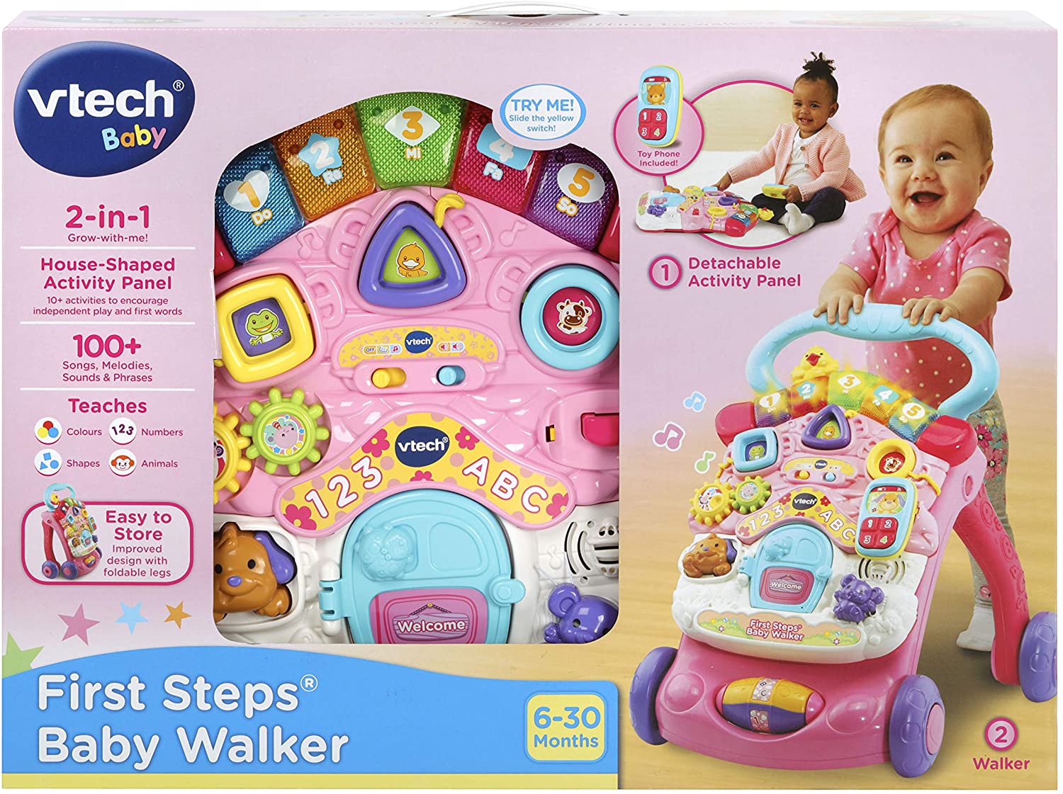 VTech First Steps Baby Walker Pink