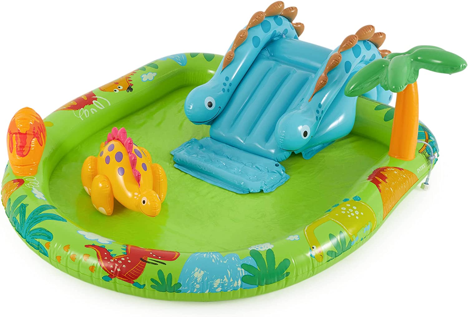 Buy Intex Little Dino Inflatable Backyard Pool Play Center with Palm ...