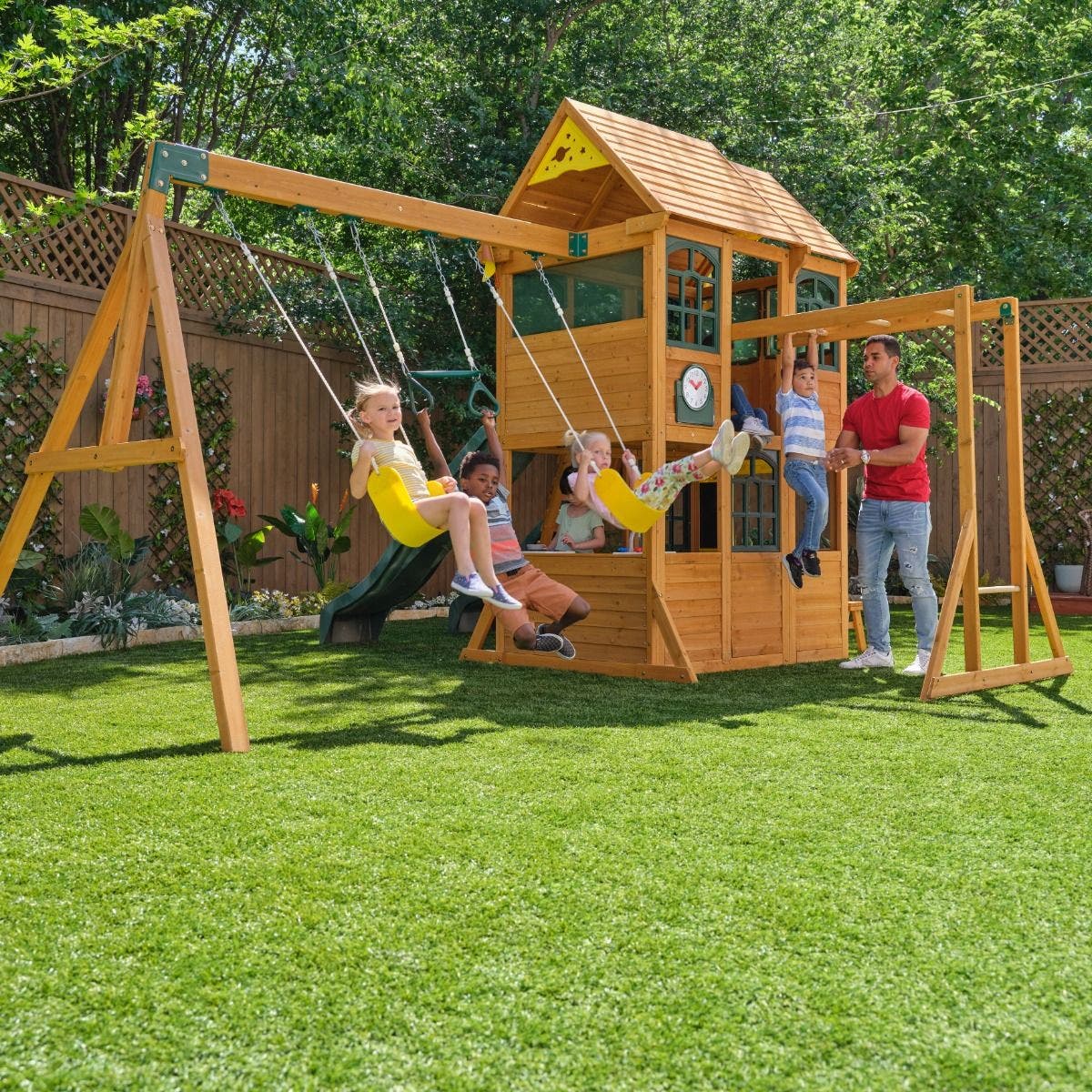 Buy Kidkraft Overland Heights Swing Playground Set Online | Yallatoys Qatar