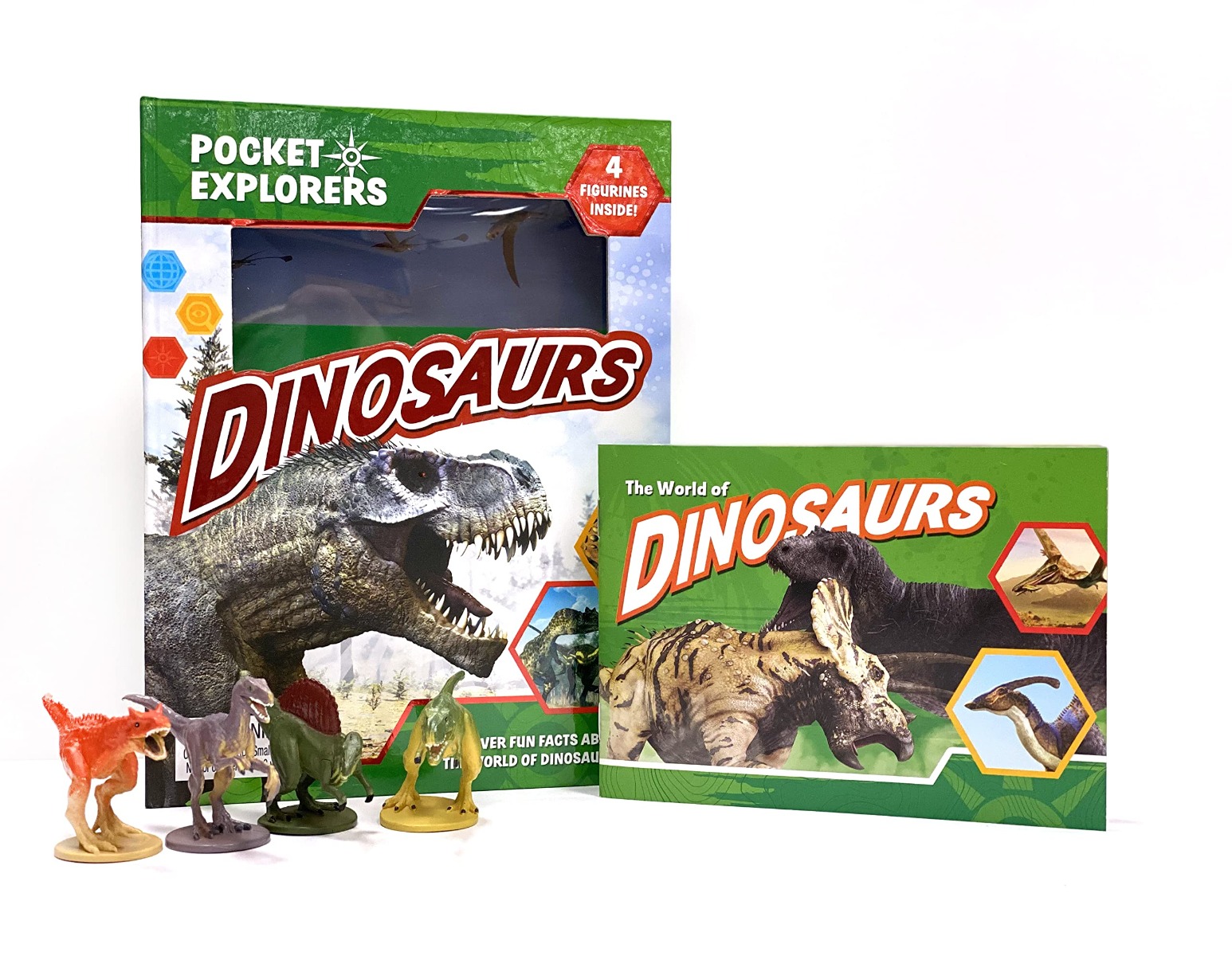 Buy Phidal Dinosaurs Pocket Explorers with 4 Figurines and Fact Book ...